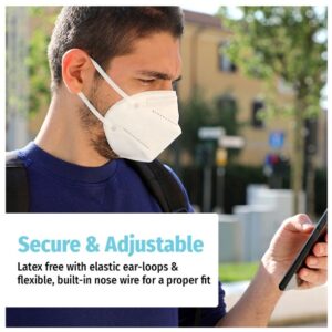 Disposable KN95 Face Mask – Cone Design, Elastic Ear-Loops (50 ...