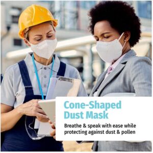 Disposable KN95 Face Mask – Cone Design, Elastic Ear-Loops (50 ...